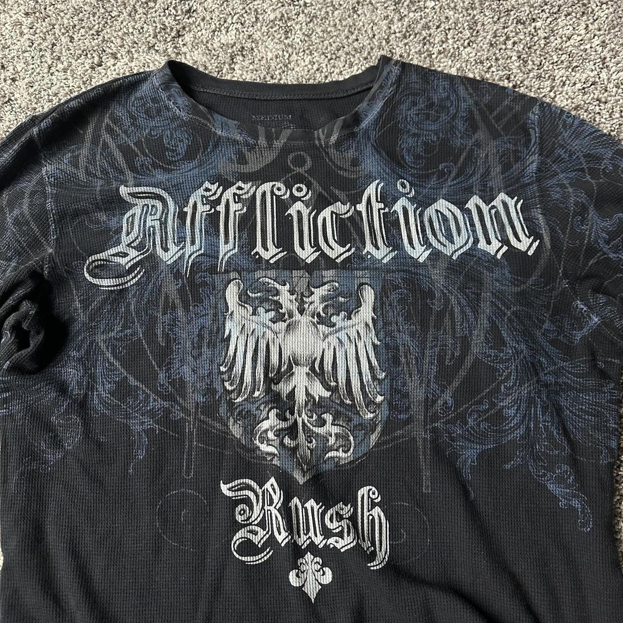 affliction rush george’s st pierre long sleeve... | Depop