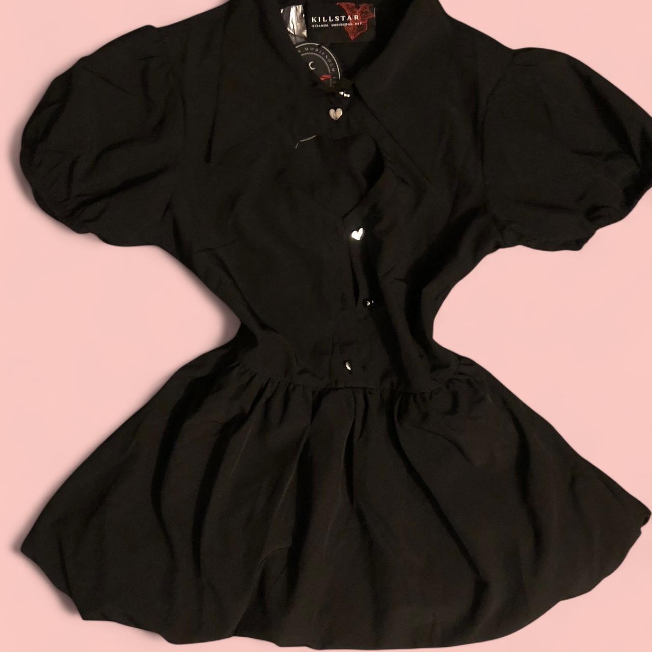 goth killstar black mini dress with heart cut out,... | Depop