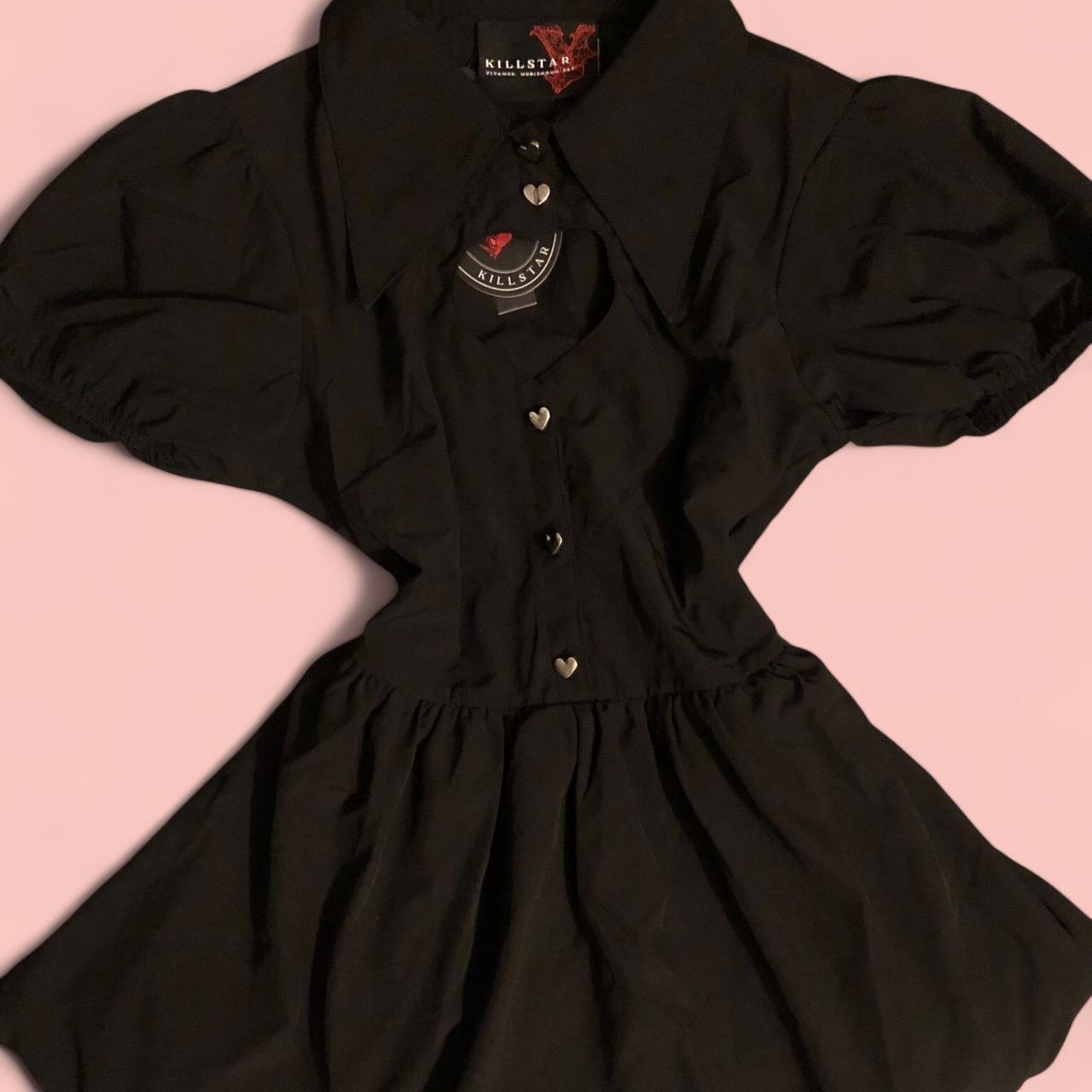 goth killstar black mini dress with heart cut out,... | Depop