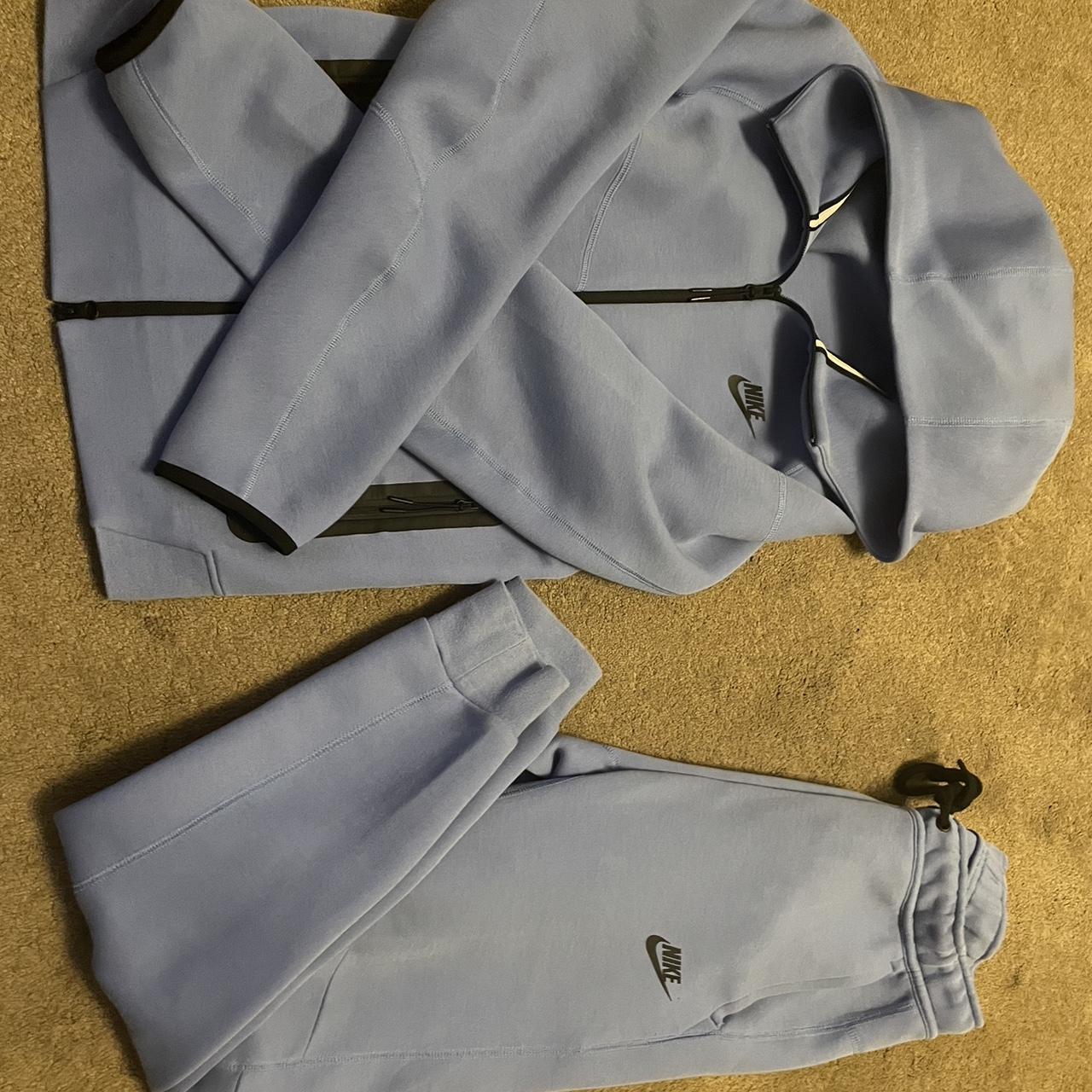 xs light blue tech fleece only worn once - Depop