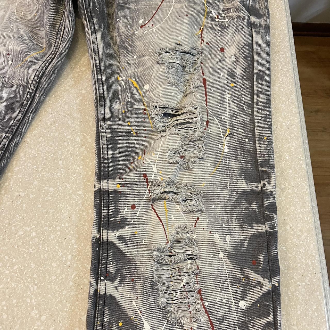 Vintage Switch Jeans. Painted Distressed graffiti... - Depop