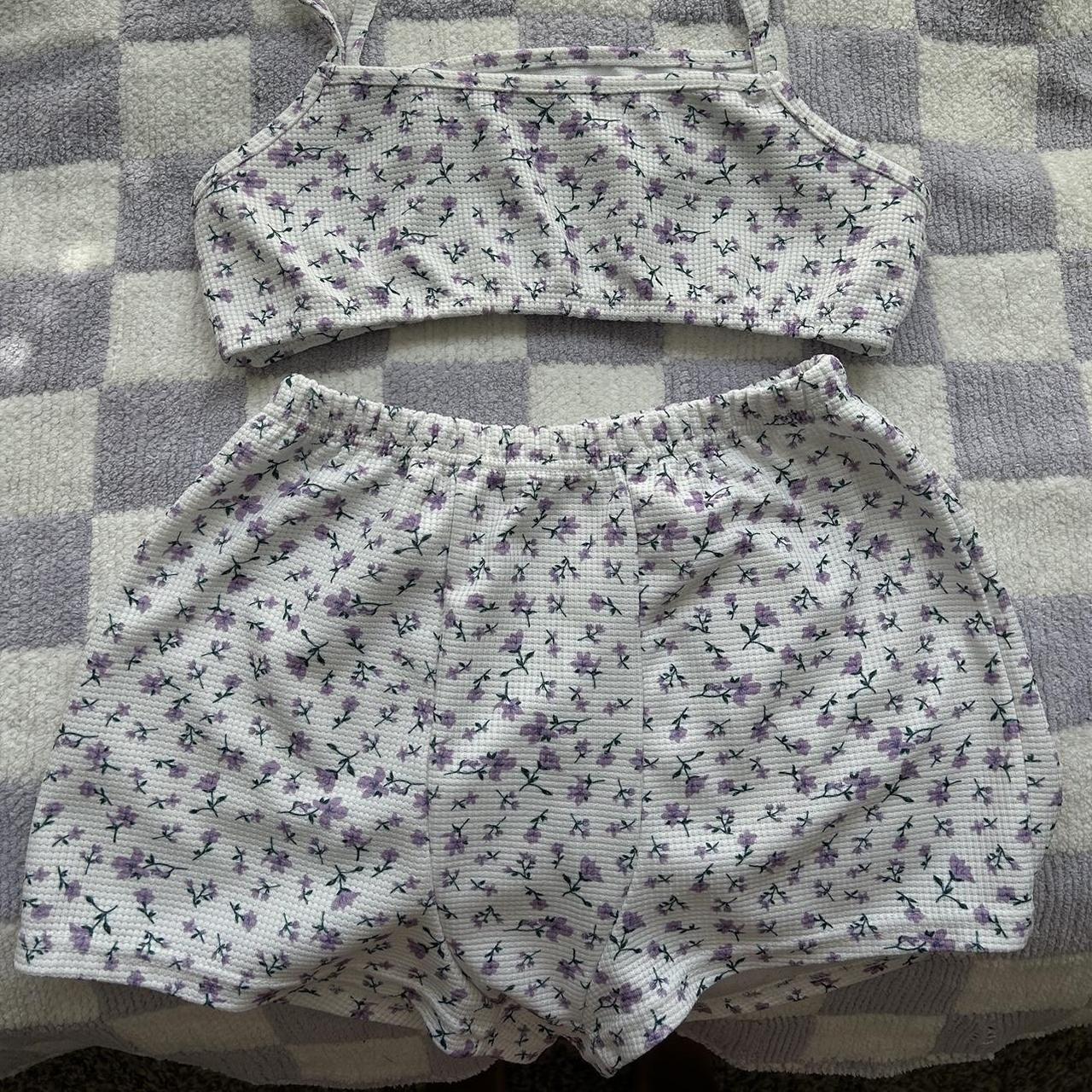 cutee little 2 piece set, fits like a small, forgot... - Depop
