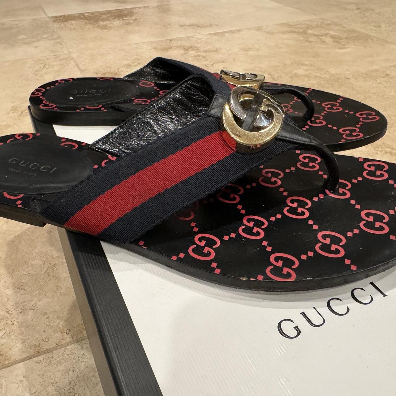 ️ AUTHENTIC GUCCI INTERLOCKING GG SILVER & GOLD FLIP... | Depop