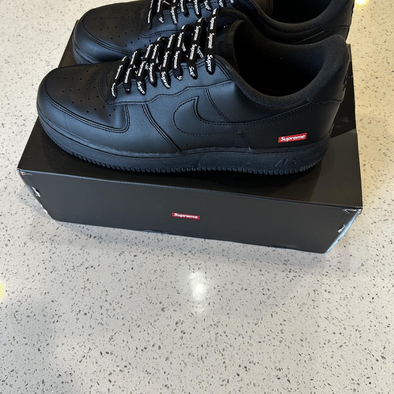 Black Supreme Air Force 1 Size 11.5 Worn Twice OG... - Depop