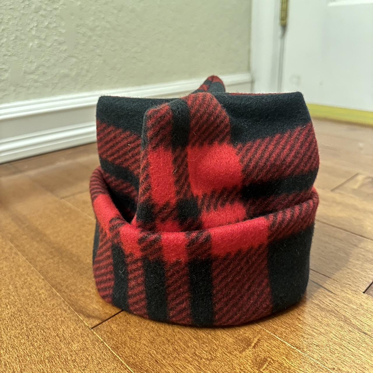 handmade fleece four point beanie (23 inch) - Depop