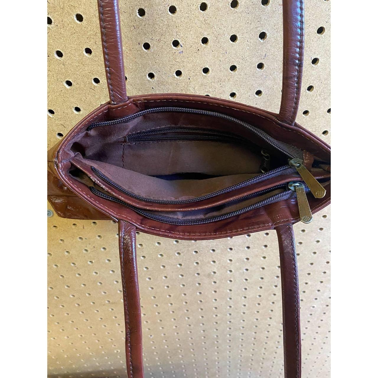 Toni Leather Red Brown Mini Purse. Slight break at... - Depop