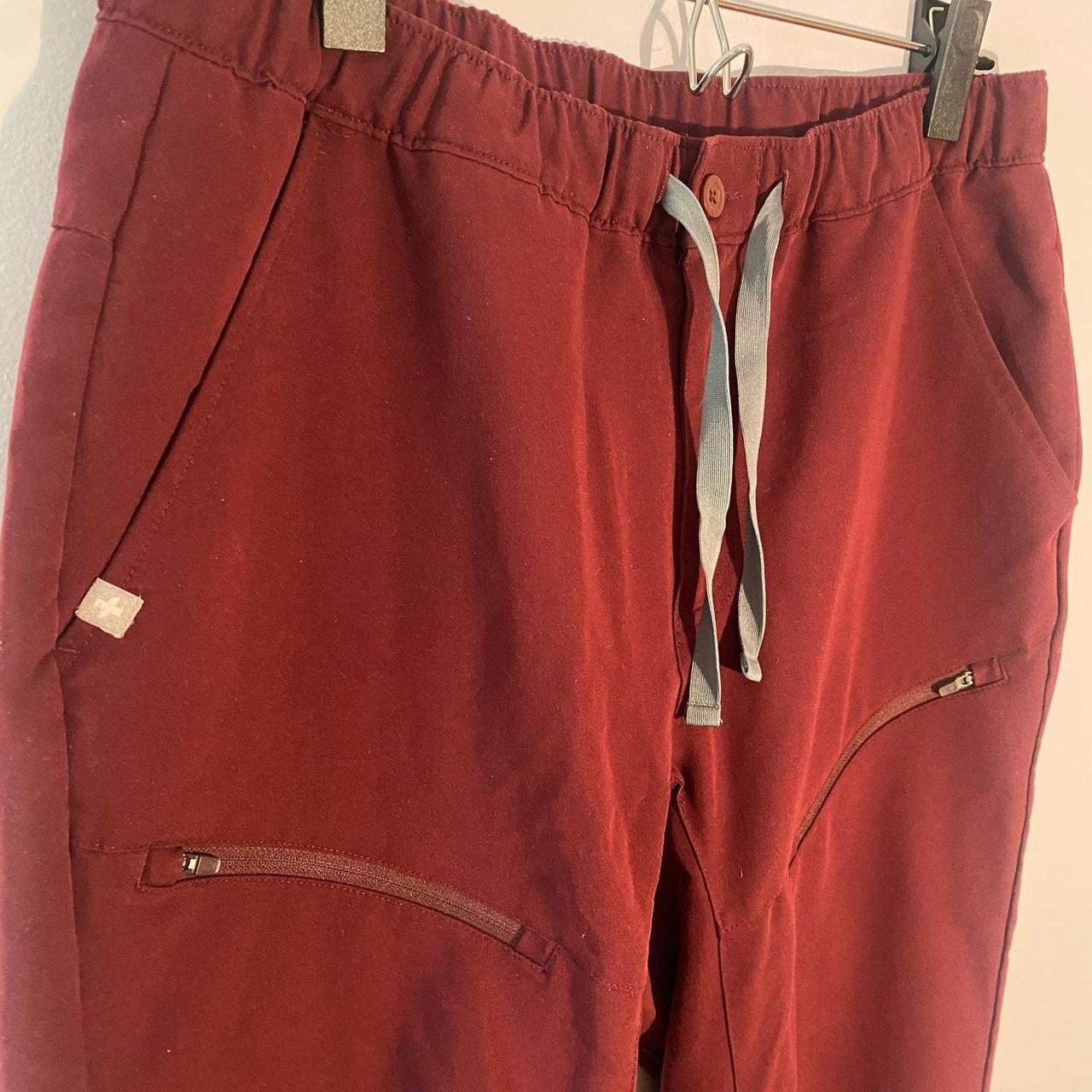 FIGS Men's size Medium Burgundy Jogger Pockets Scrub... - Depop