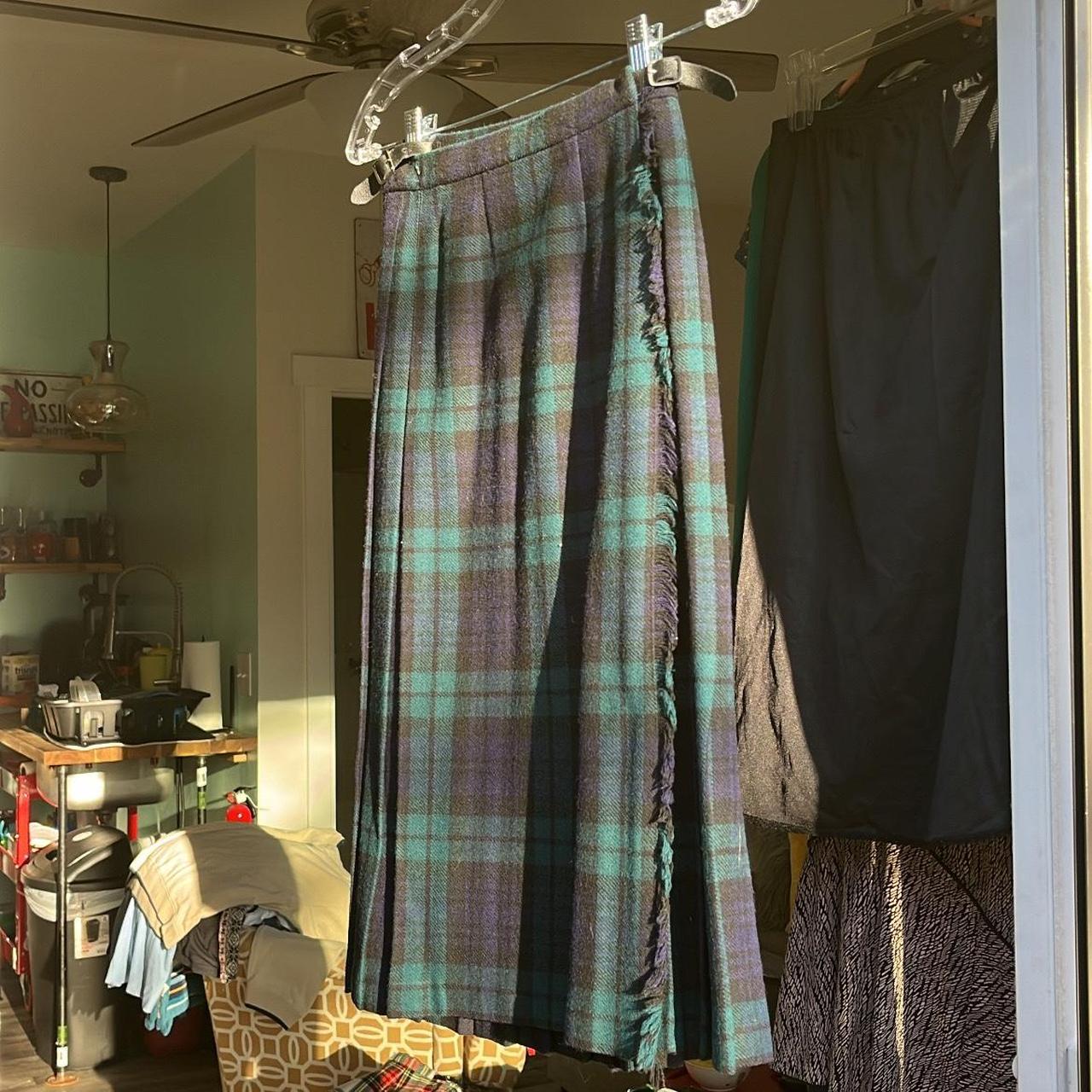 Laird Portch kilt skirt Vintage kilt blue and green... - Depop