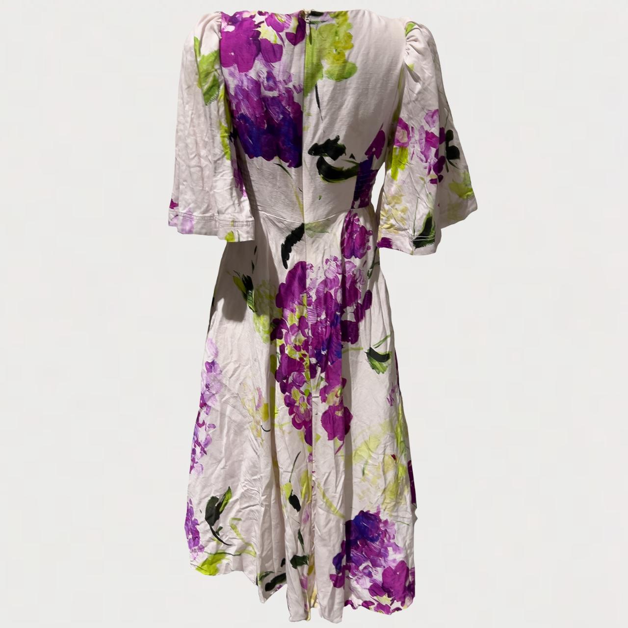 BNWOT Aje Wild Hydrangea Gilda Bell Sleeve Midi... | Depop