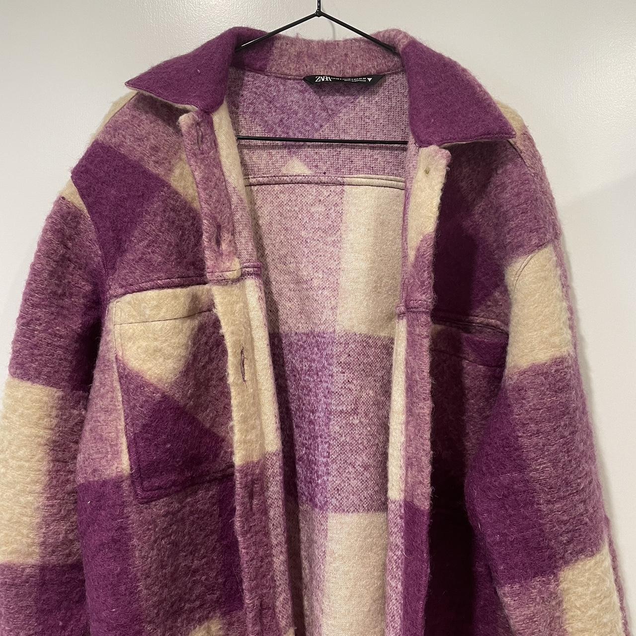 Zara Checkered Shacket original price: $100 #zara - Depop