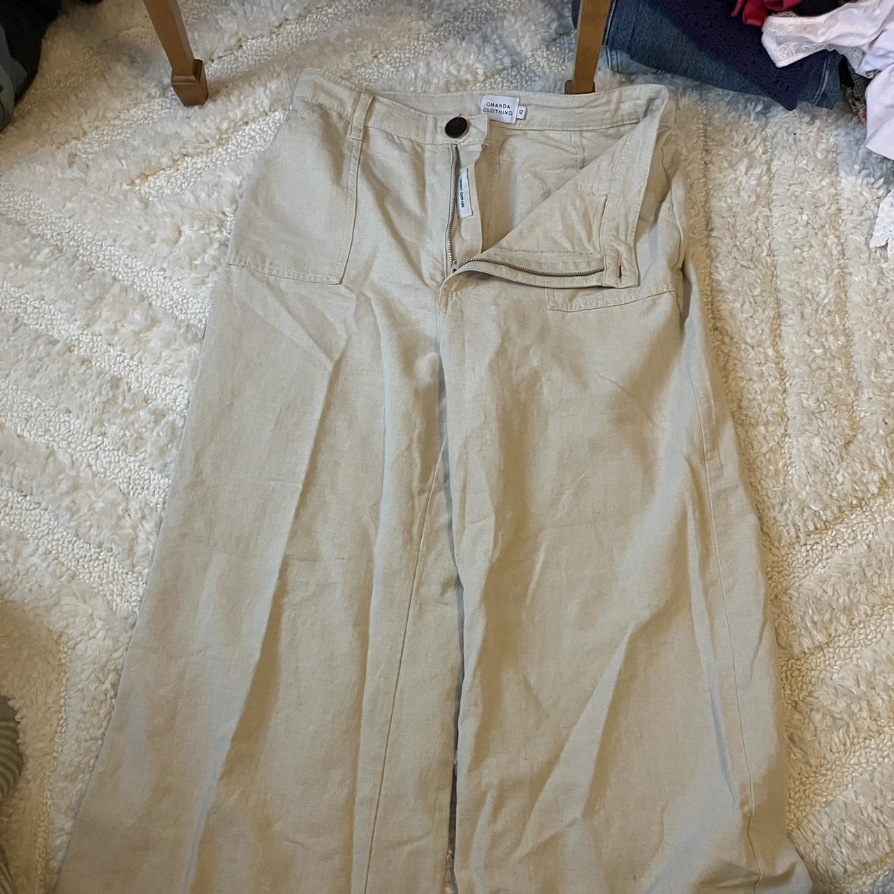 Women’s wide leg Ghanda pants. Size 12. Linen pants.... | Depop