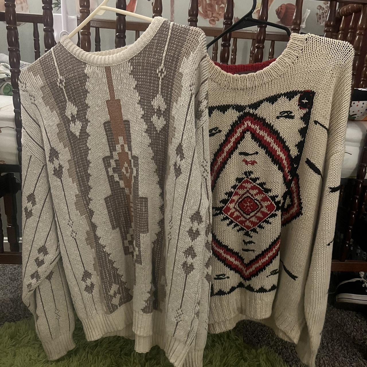 aztec sweaters! L & M - Depop