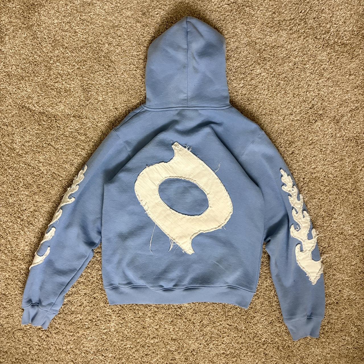 Baby blue jackets with silk hood Size: Medium Fits:... | Depop