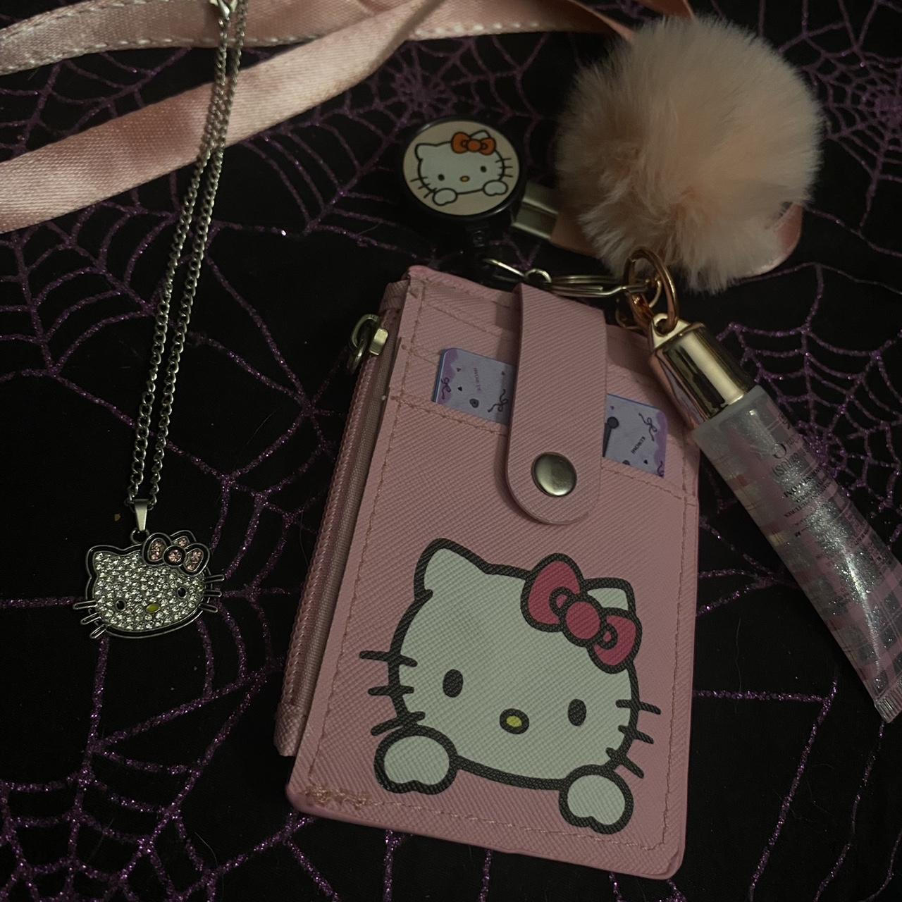 Hello kitty wallet & necklace bundle 🐾 #emo #scene... - Depop