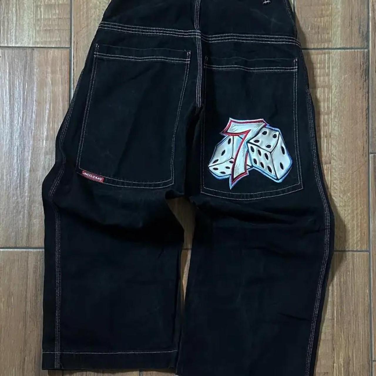 Black JNCO y2k casual jeans - Depop