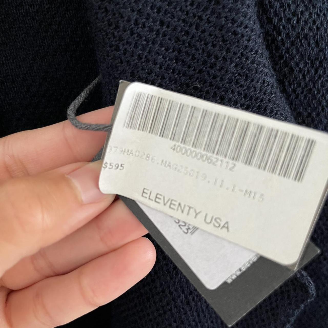 Eleventy Blue Woven Jacket Cardigan - Depop