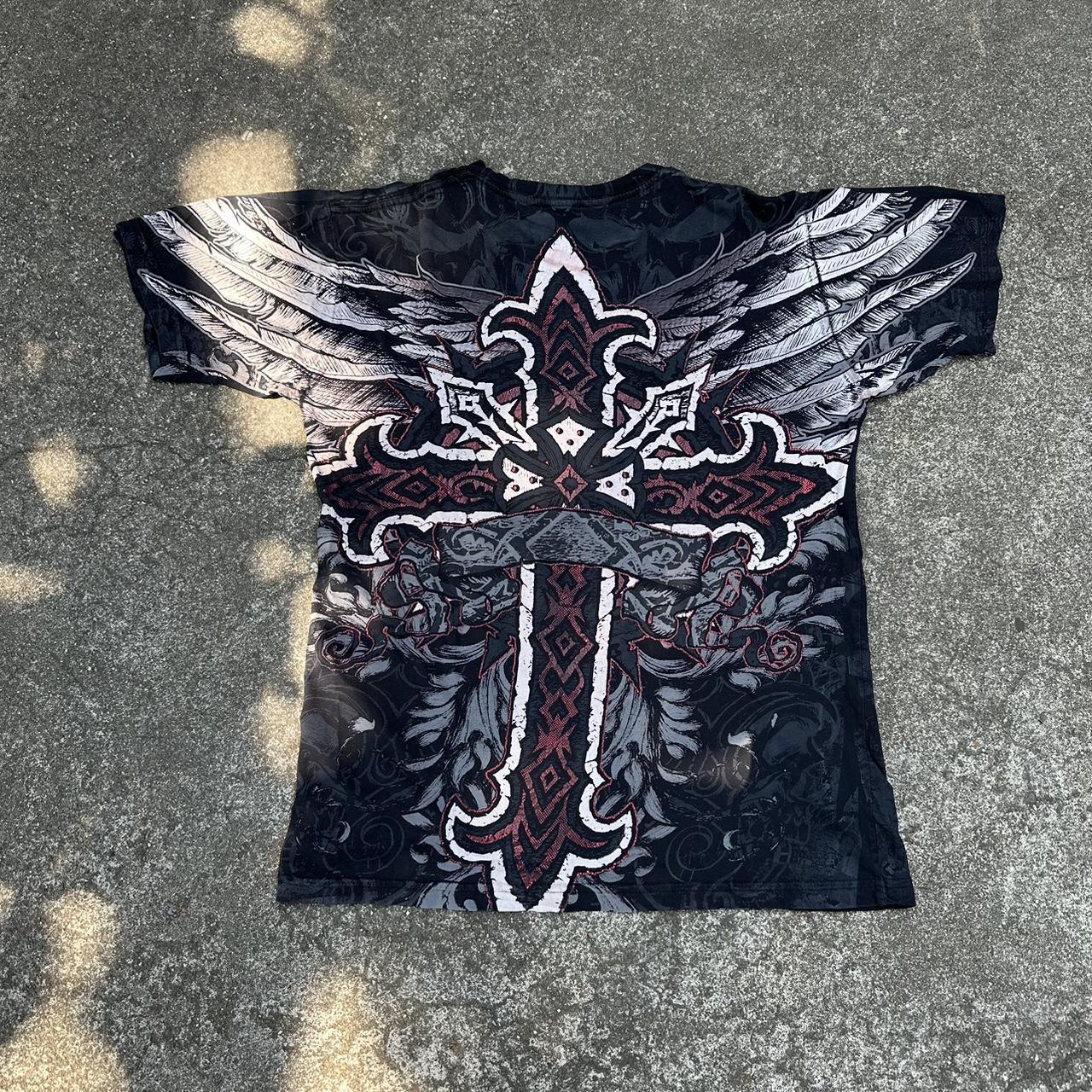 Archaic y2k tee size S has a really cool design and... - Depop