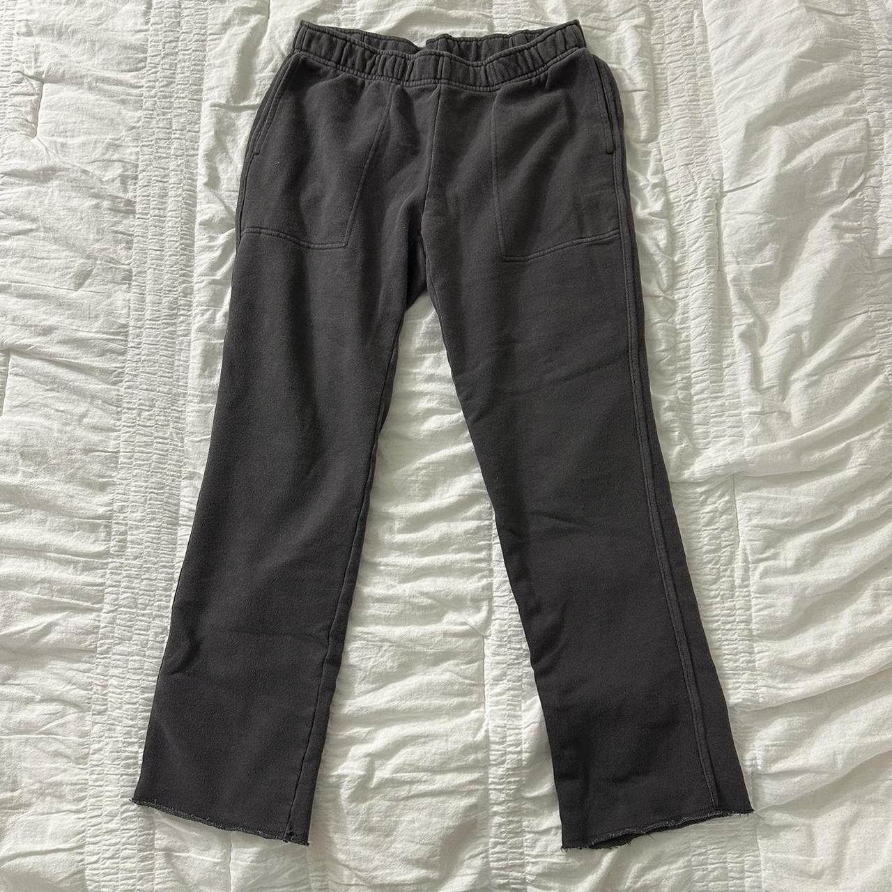 dark grey non cuffed aerie sweatpants condition:... - Depop