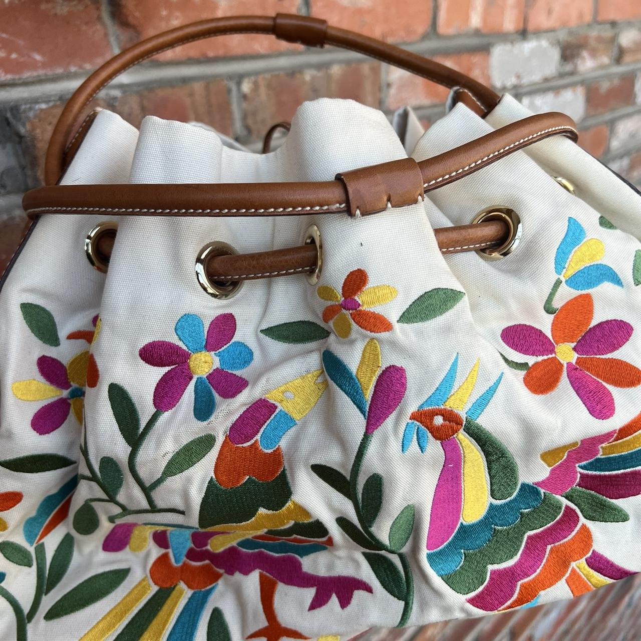 Kate spade embroidered purse with leather. Never... - Depop