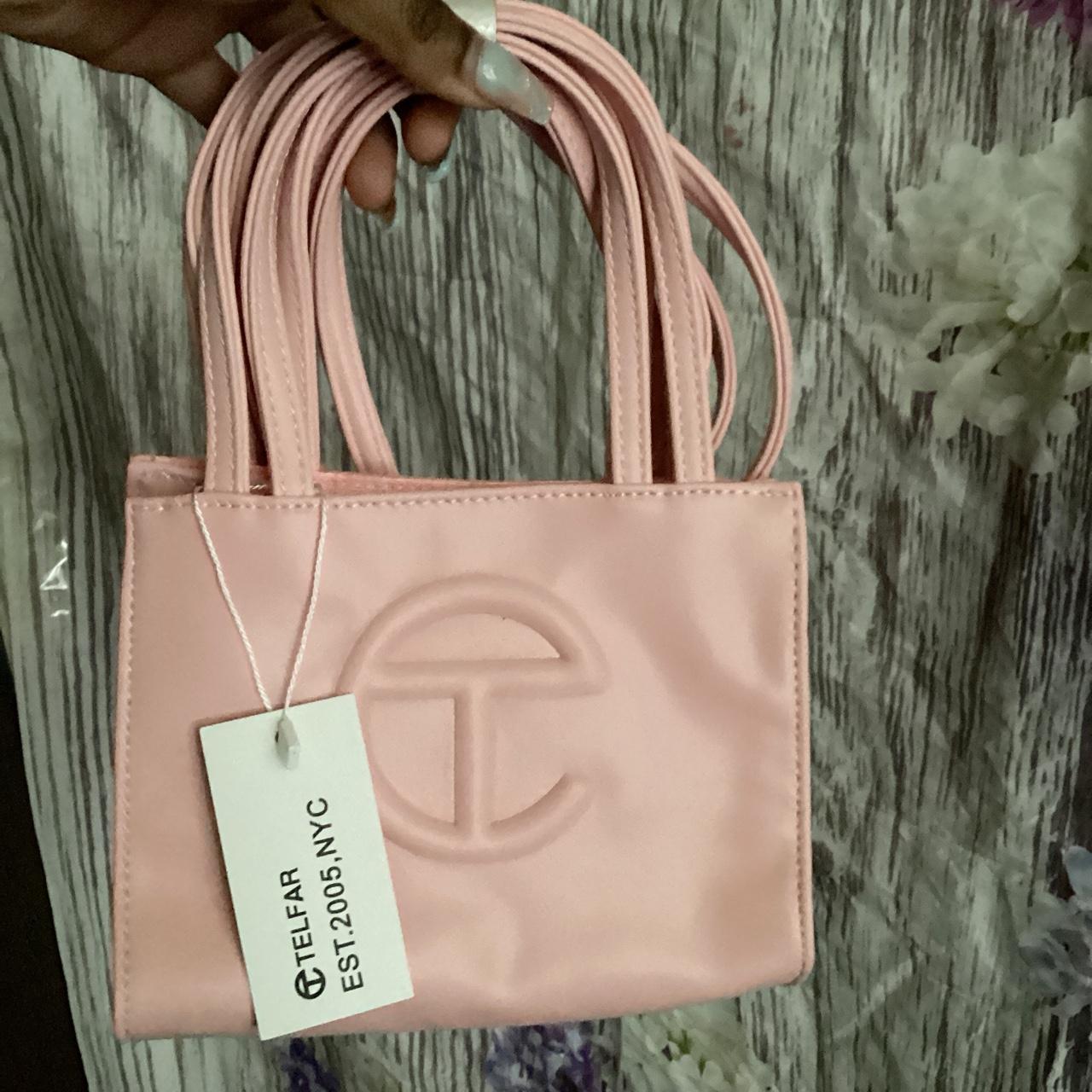 Mini pink telfar with dust bag #telfar #purses... - Depop