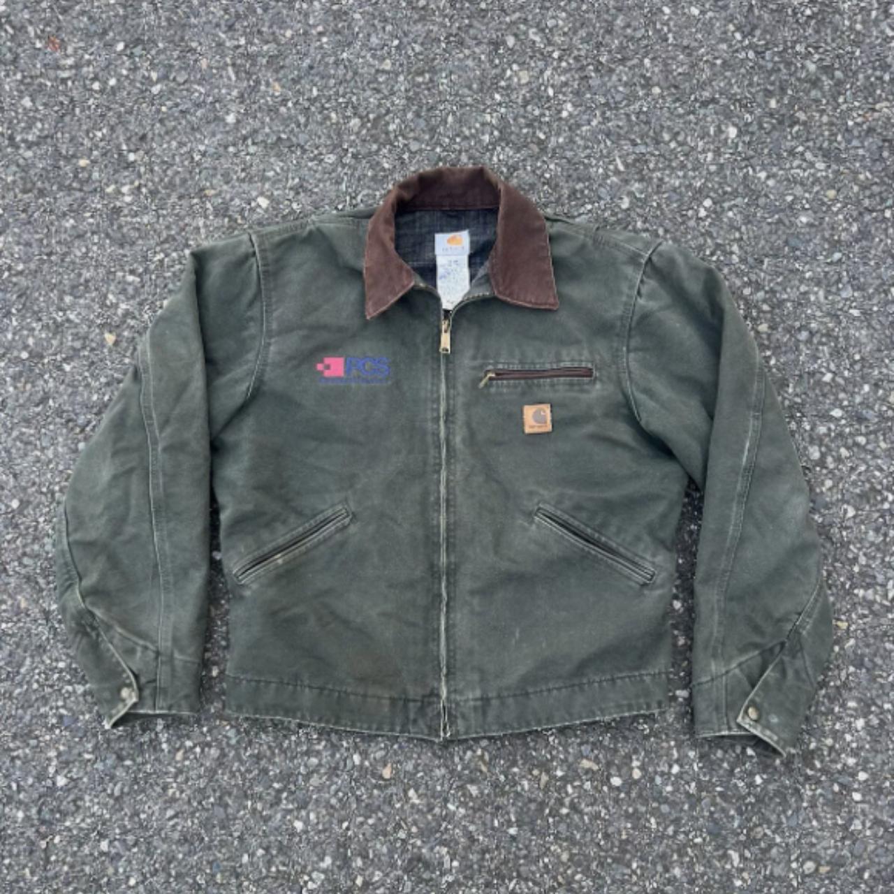 Carhartt J97 MOS Detroit Jacket Medium Moss Green... | Depop
