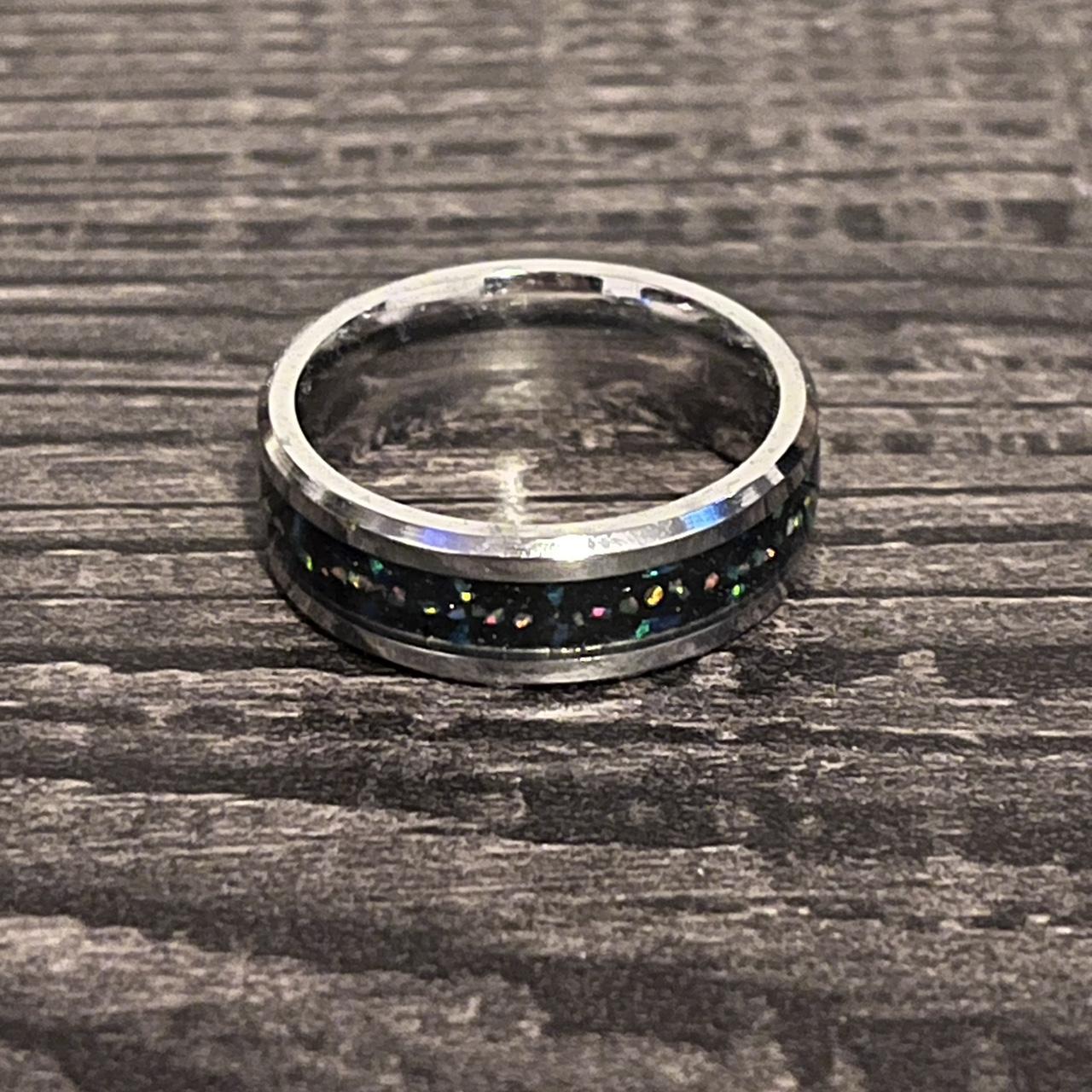 Rainbow-like Confetti Style Ring Size 9 Definitely... - Depop