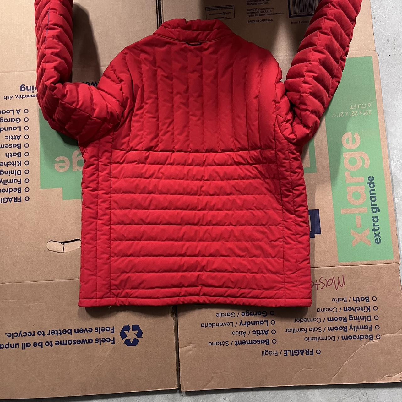 Lands End Red-Orange jacket, worn once, size large,... - Depop