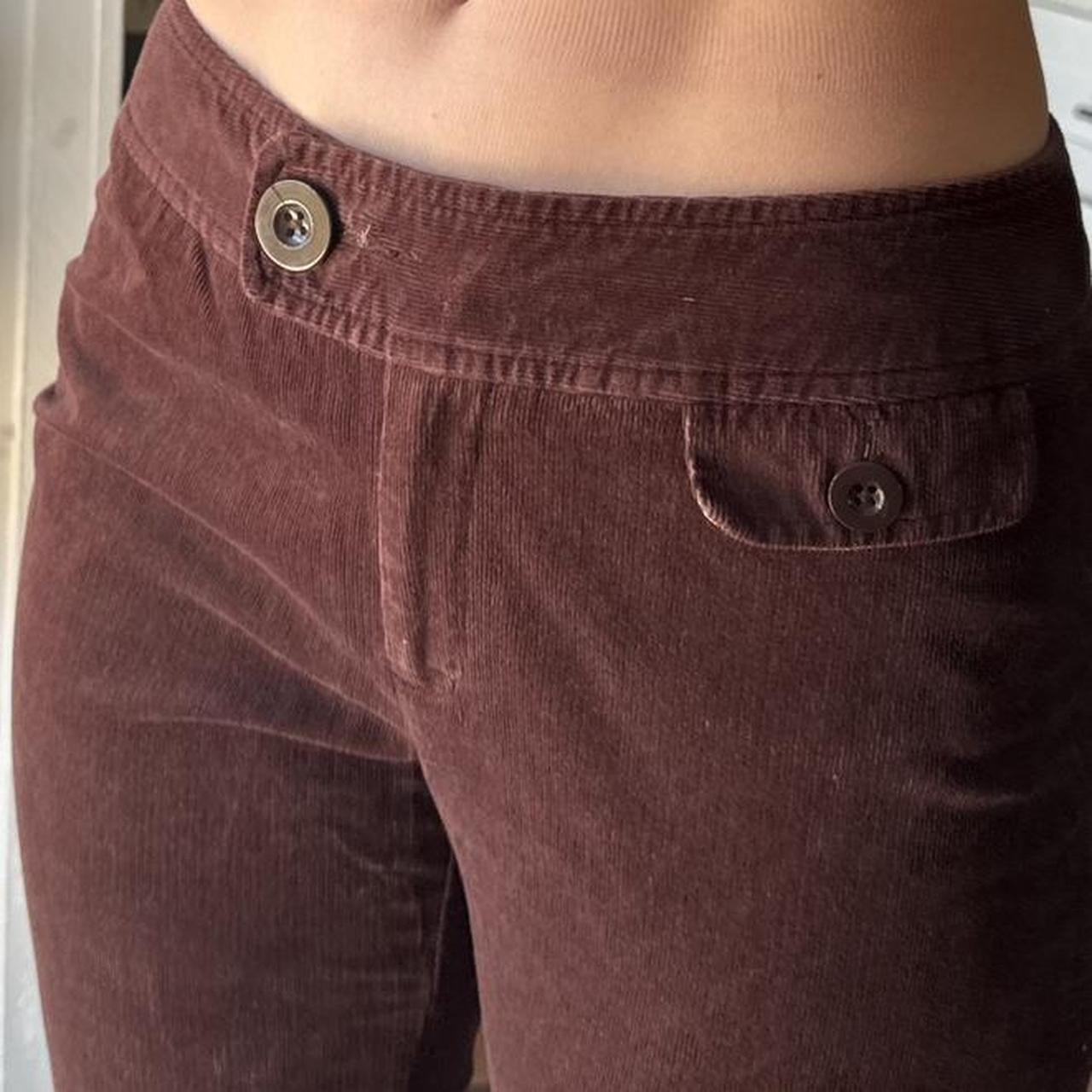 Low Rise Brown Corduroy Flare Pants - Brand:... - Depop