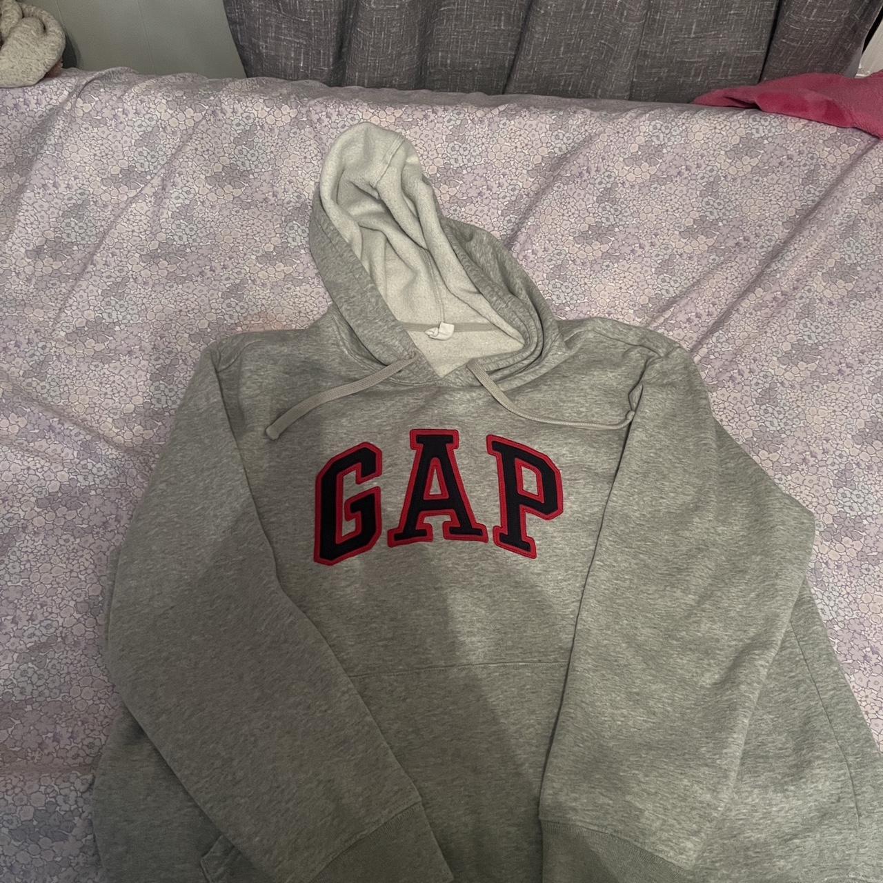 Grey Gap Hoodie Send... - Depop