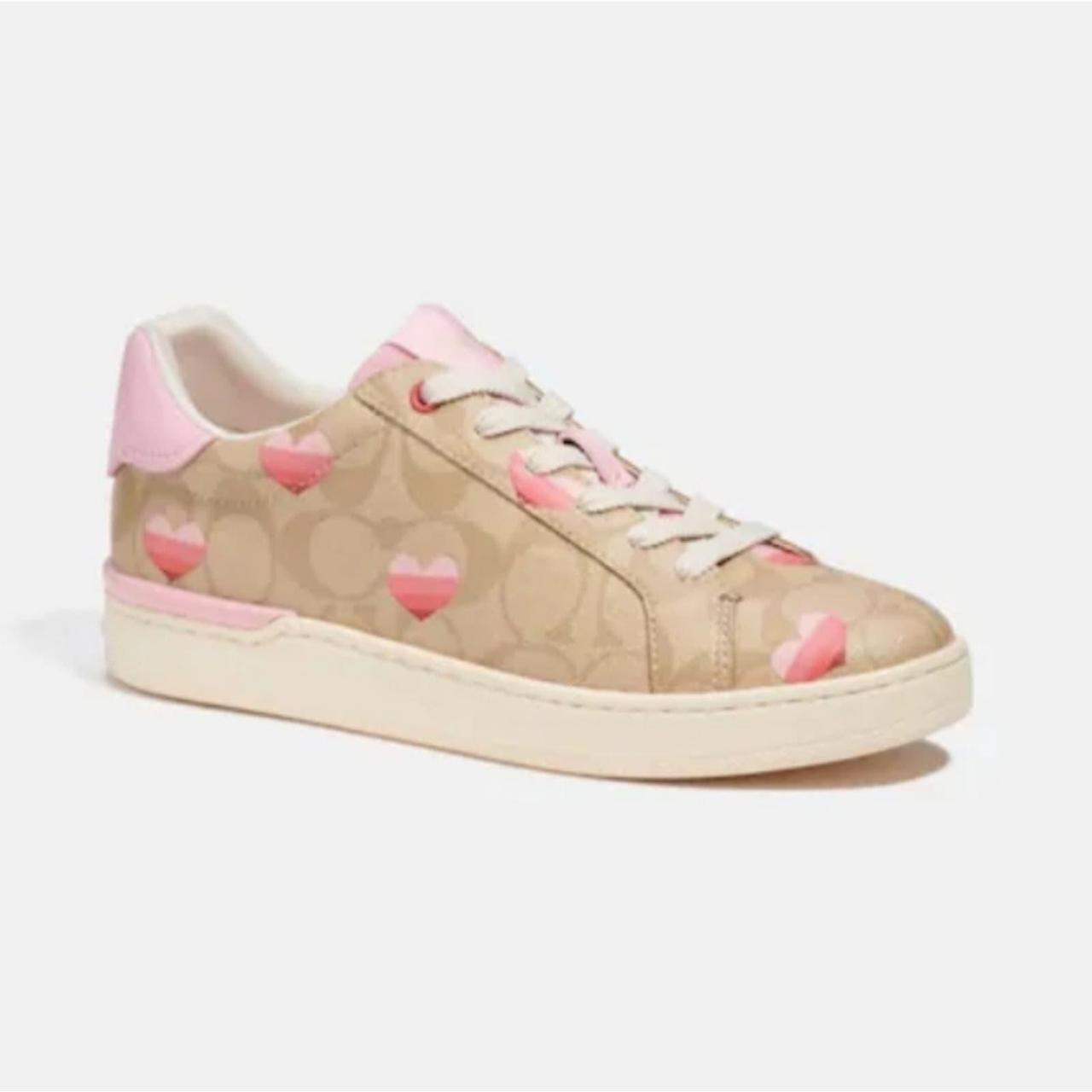COACH SIGNATURE CANVAS HEARTS COLLECTION LOWTOP... - Depop