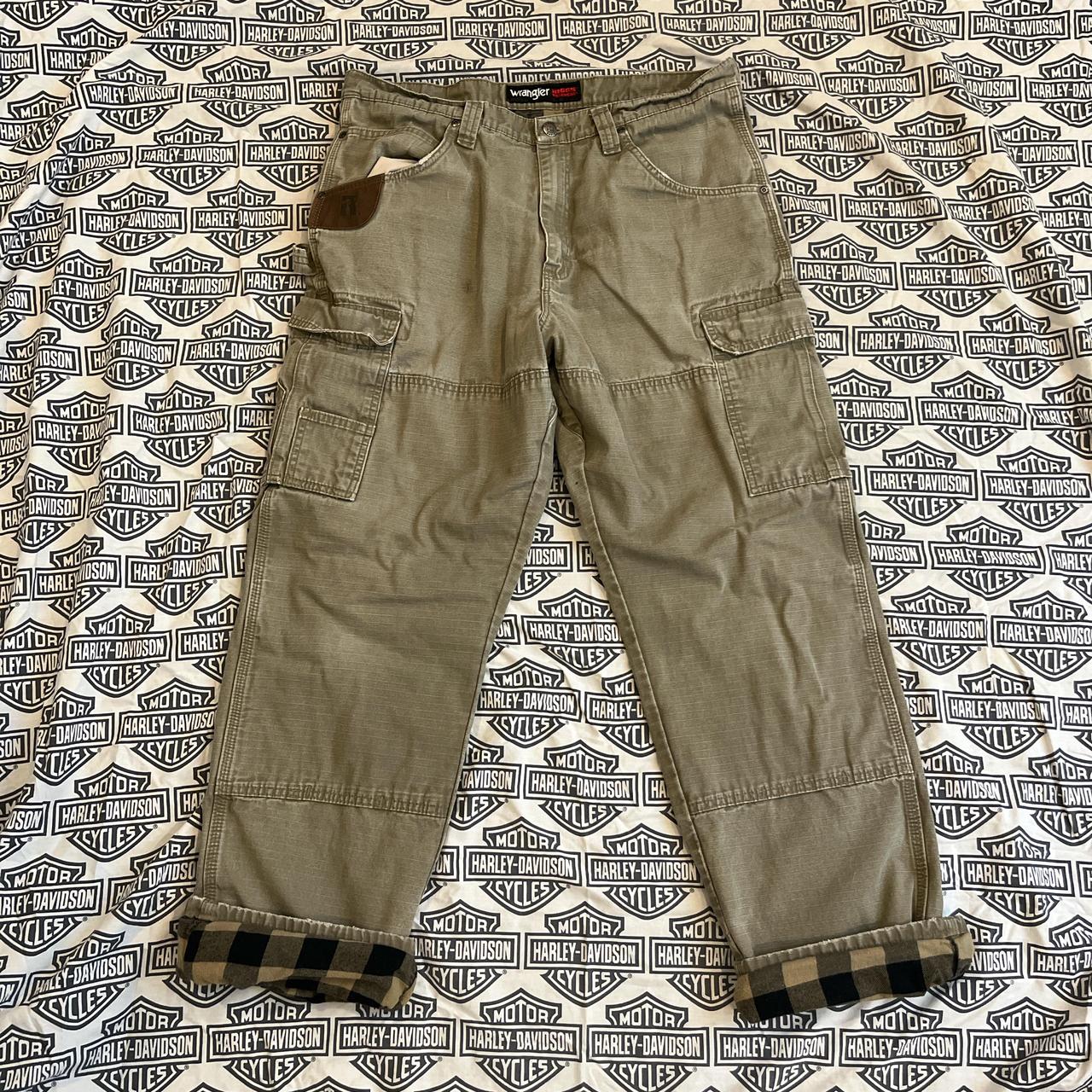 Wrangler Sick workwear pants embroidered inside 35... - Depop