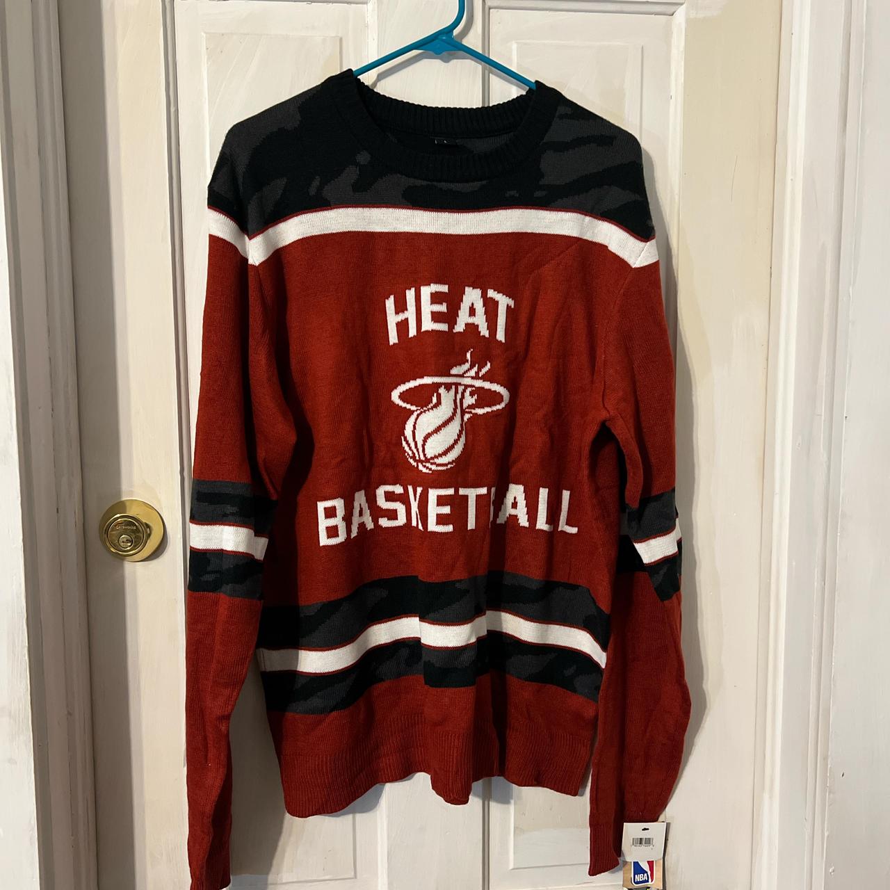 NWT Miami Heat NBA SWEATER L #nba #miamiheat... - Depop