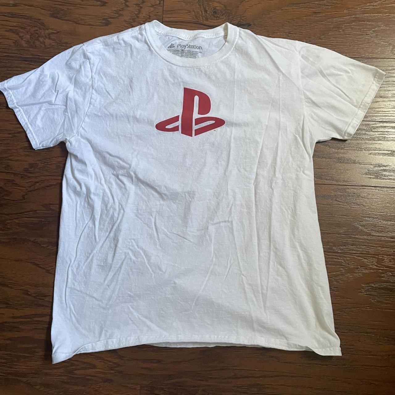 PlayStation shirt White Great condition Size L... - Depop