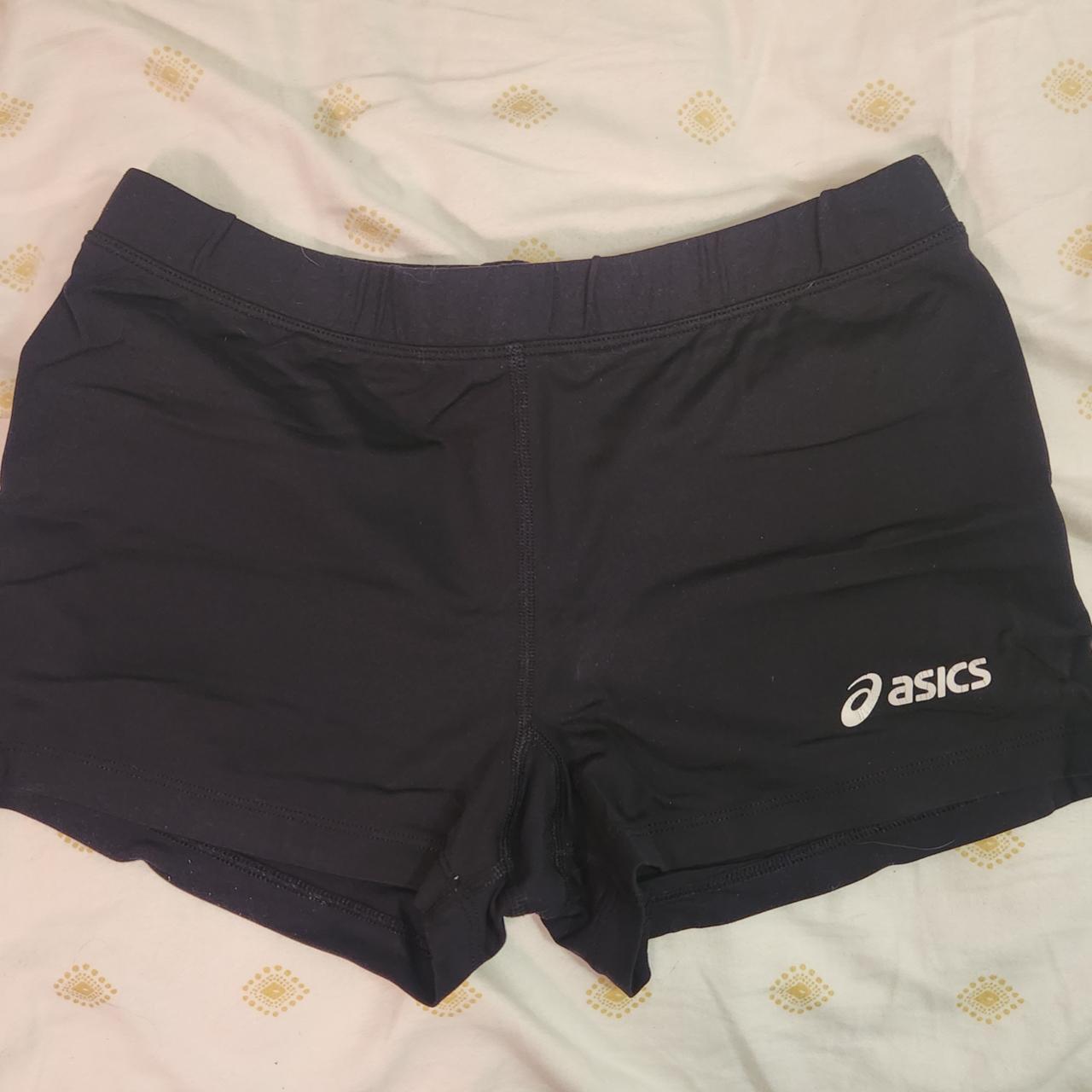 Asics black spandex biker shorts - Depop
