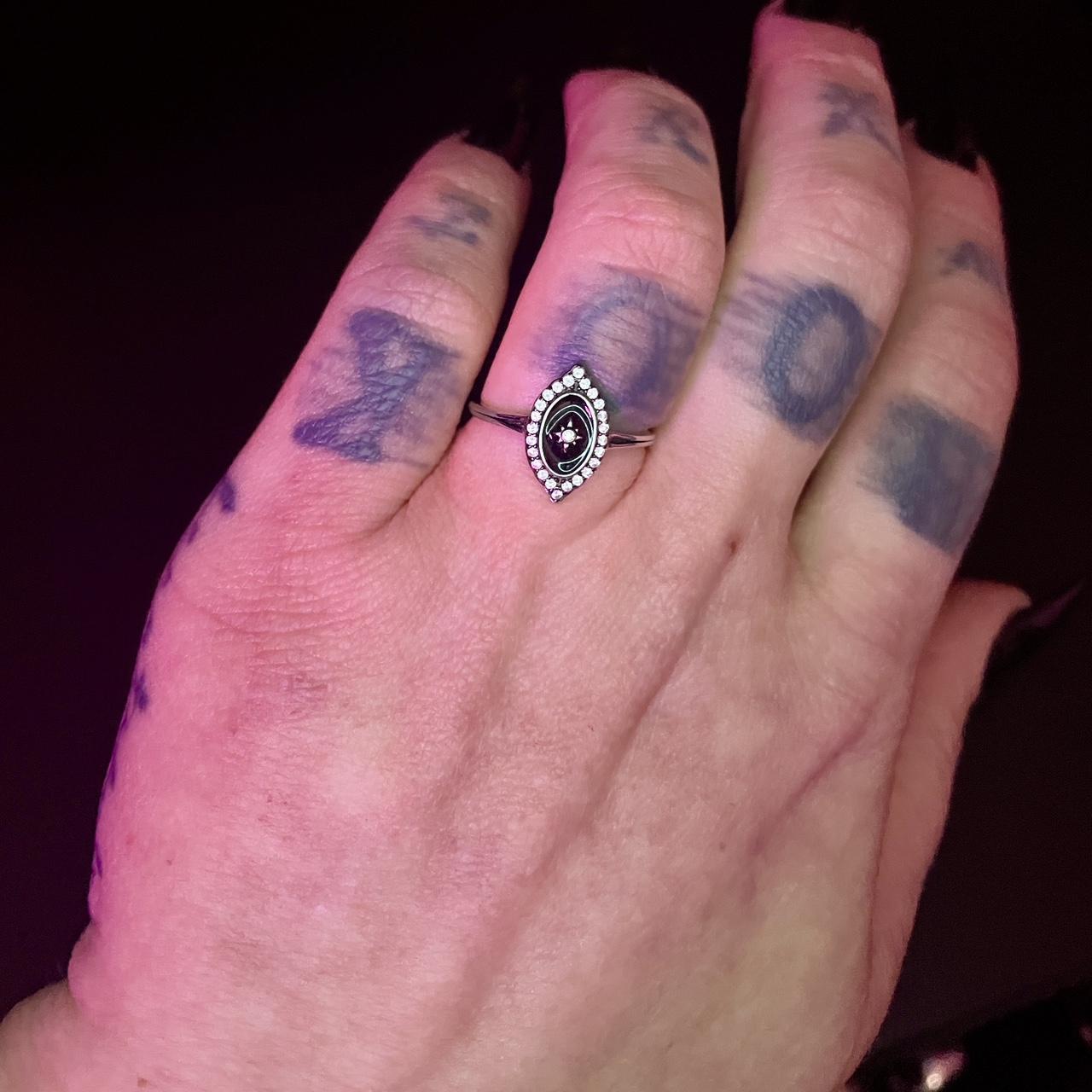 Regal Rose Reverence Oval Black Enamel Crystal... - Depop