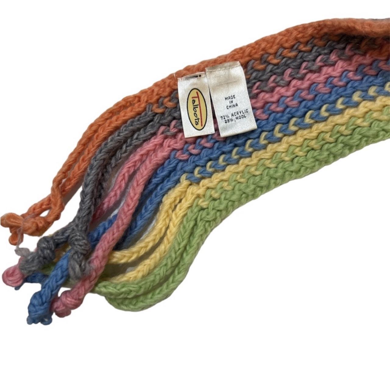 Talbots Wool Blend Pastel Colorful Skinny Knit... - Depop