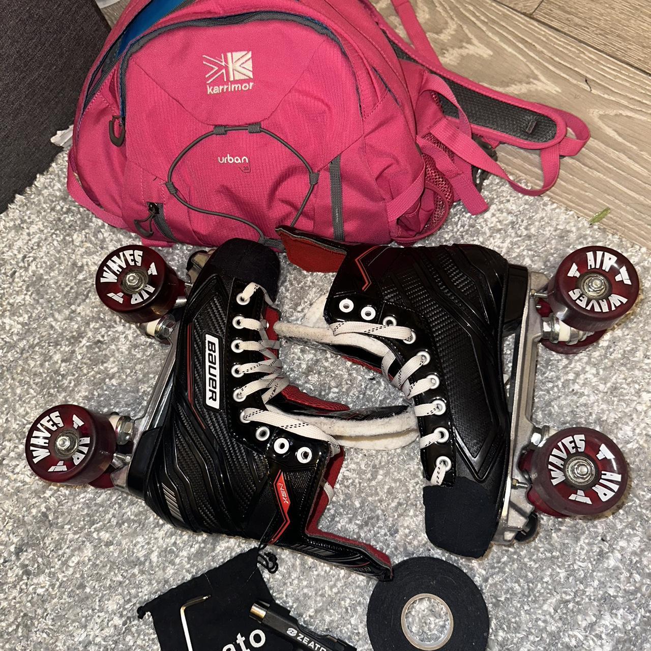 Bauer NSX skates, airwave wheels, skate key and... - Depop
