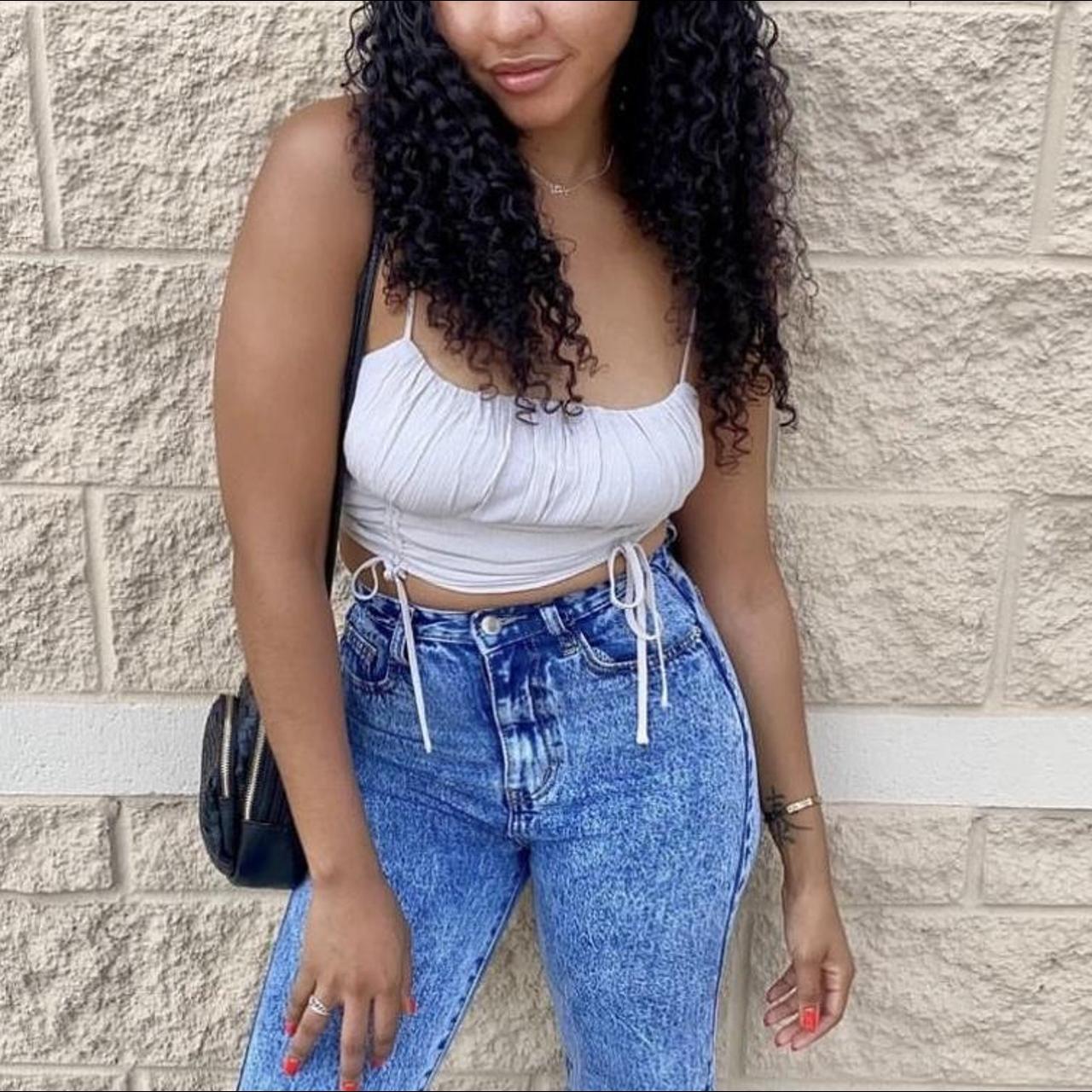 Nude crop top with gorgeous detail .. very sexy &... - Depop