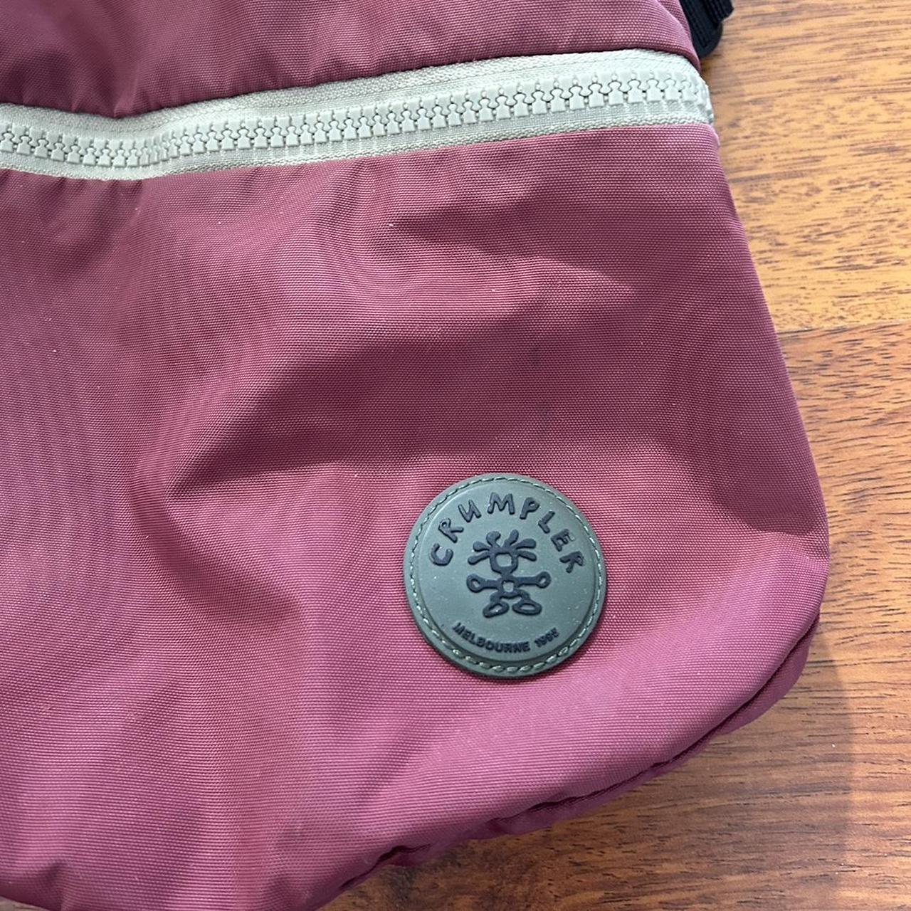 Crumpler burgundy vintage backpack with a zippered... | Depop