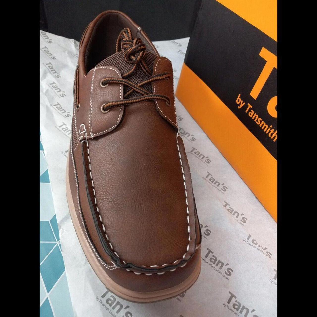 Tansmith Men Leather Dakota Brown Mesh Lined Heel... - Depop