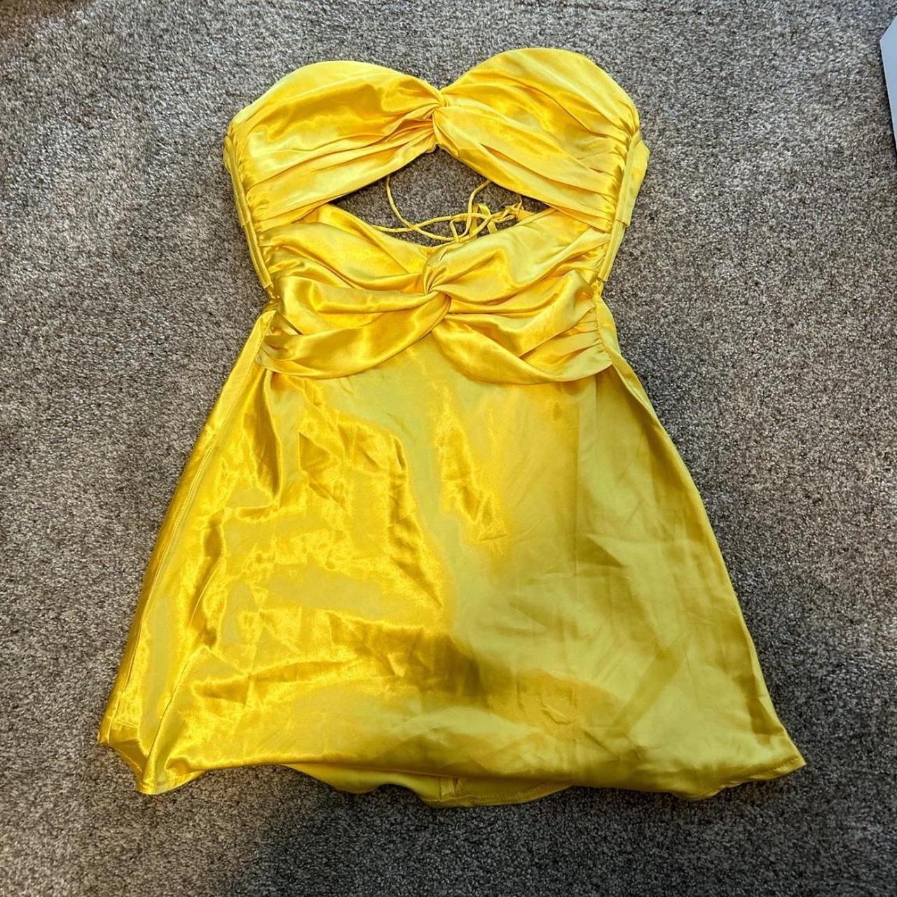 Yellow Hello Molly hoco dress size small - Depop