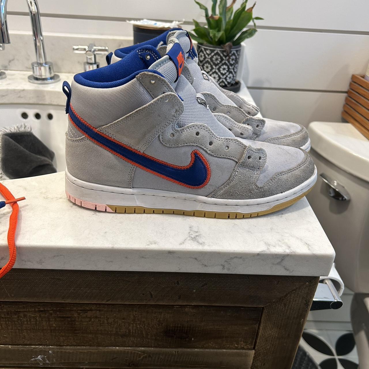 New York Mets Nike SB dunks high Size 8 US... - Depop