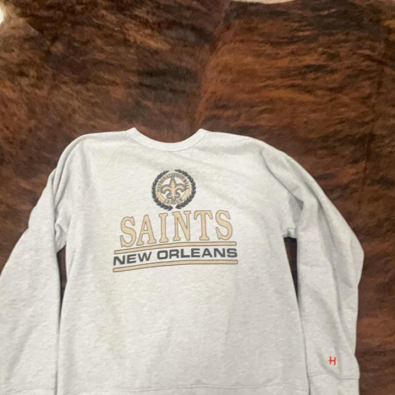 Grey New Orleans Saints crewneck sweatshirt #NFL... - Depop