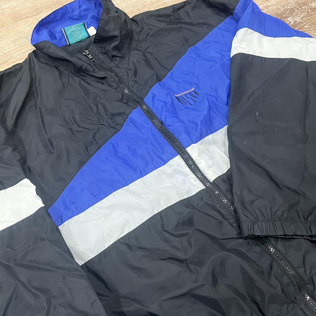 80s Wilson windbreaker in black and... | Depop