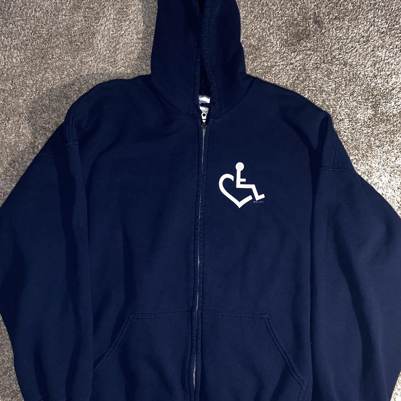 Graphic zip up jacket - Depop