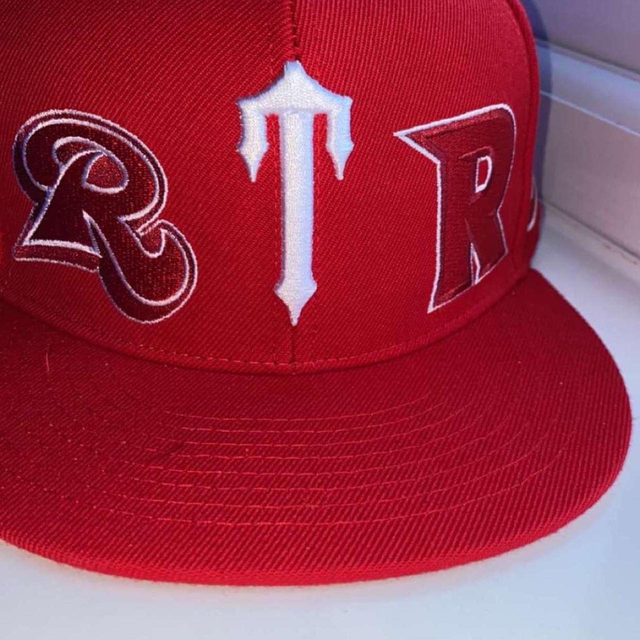 Red trapstar hat - Depop