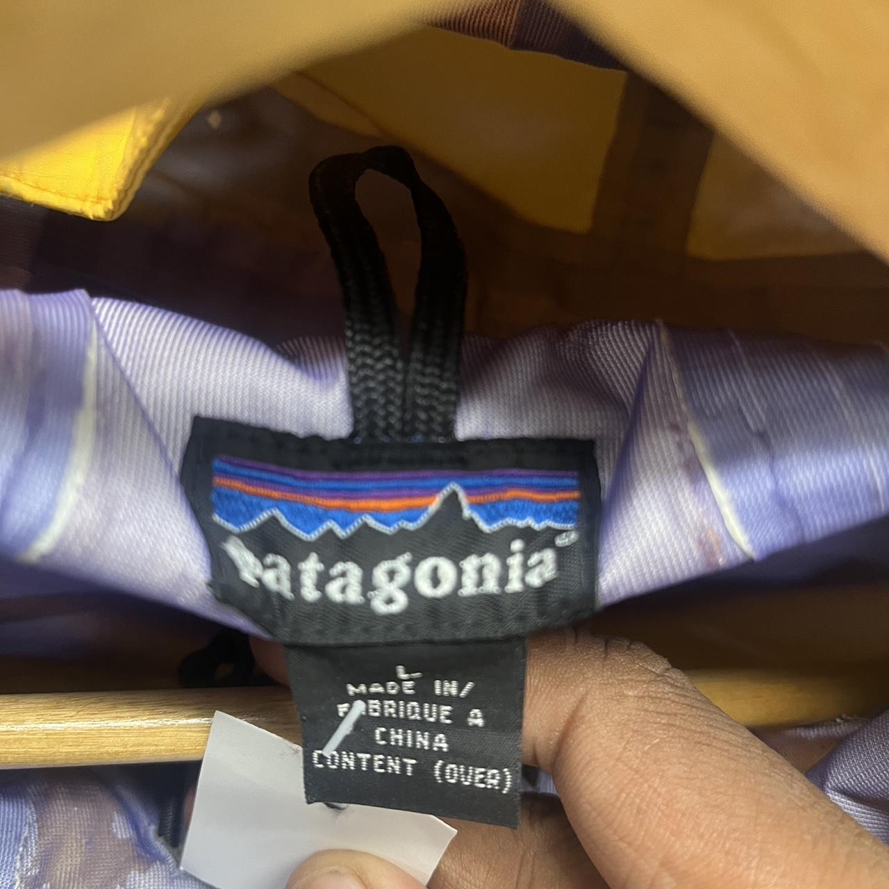 Patagonia vtg Yellow Rain Jacket - Depop