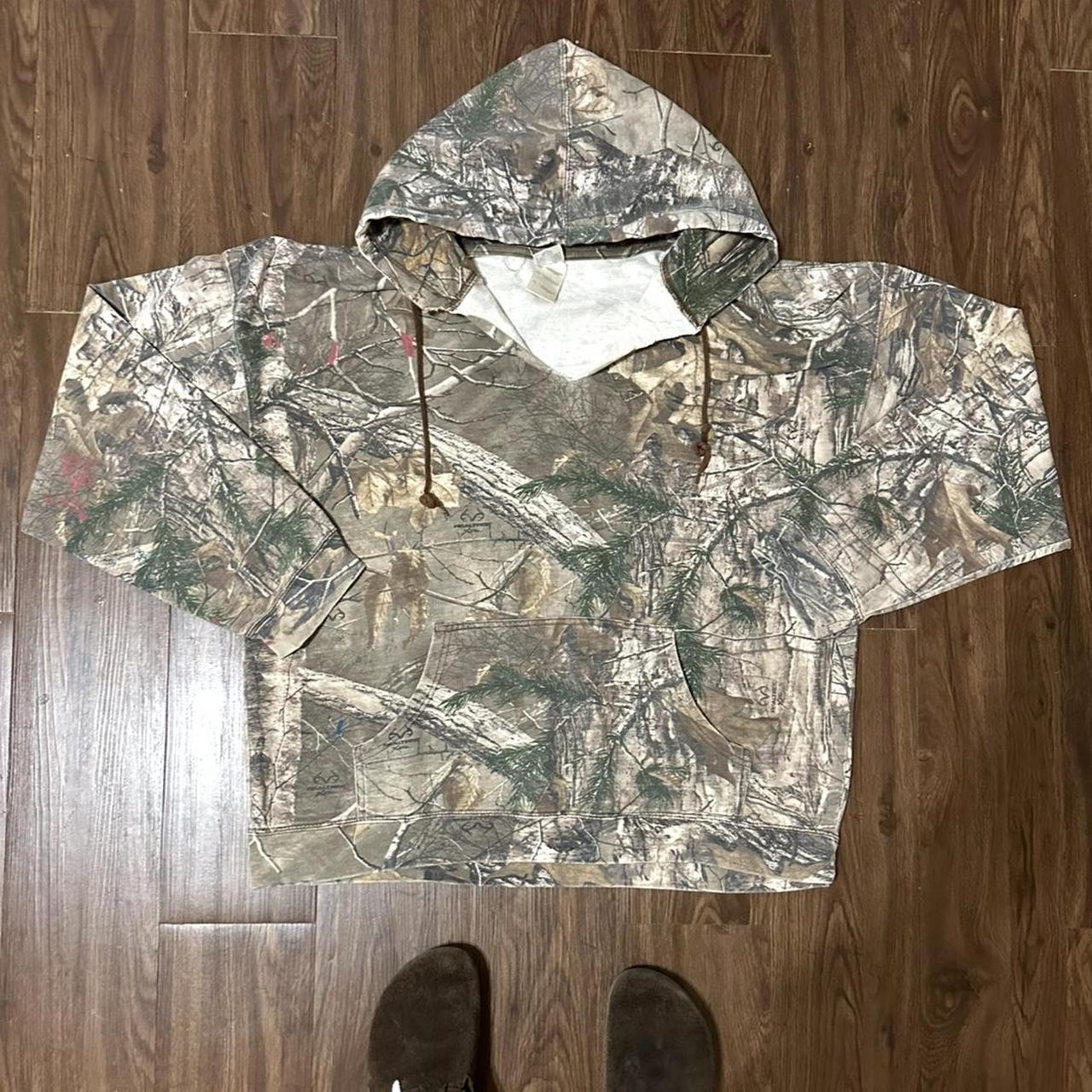 Realtree camo hoodie - green and brown, streetwear... - Depop
