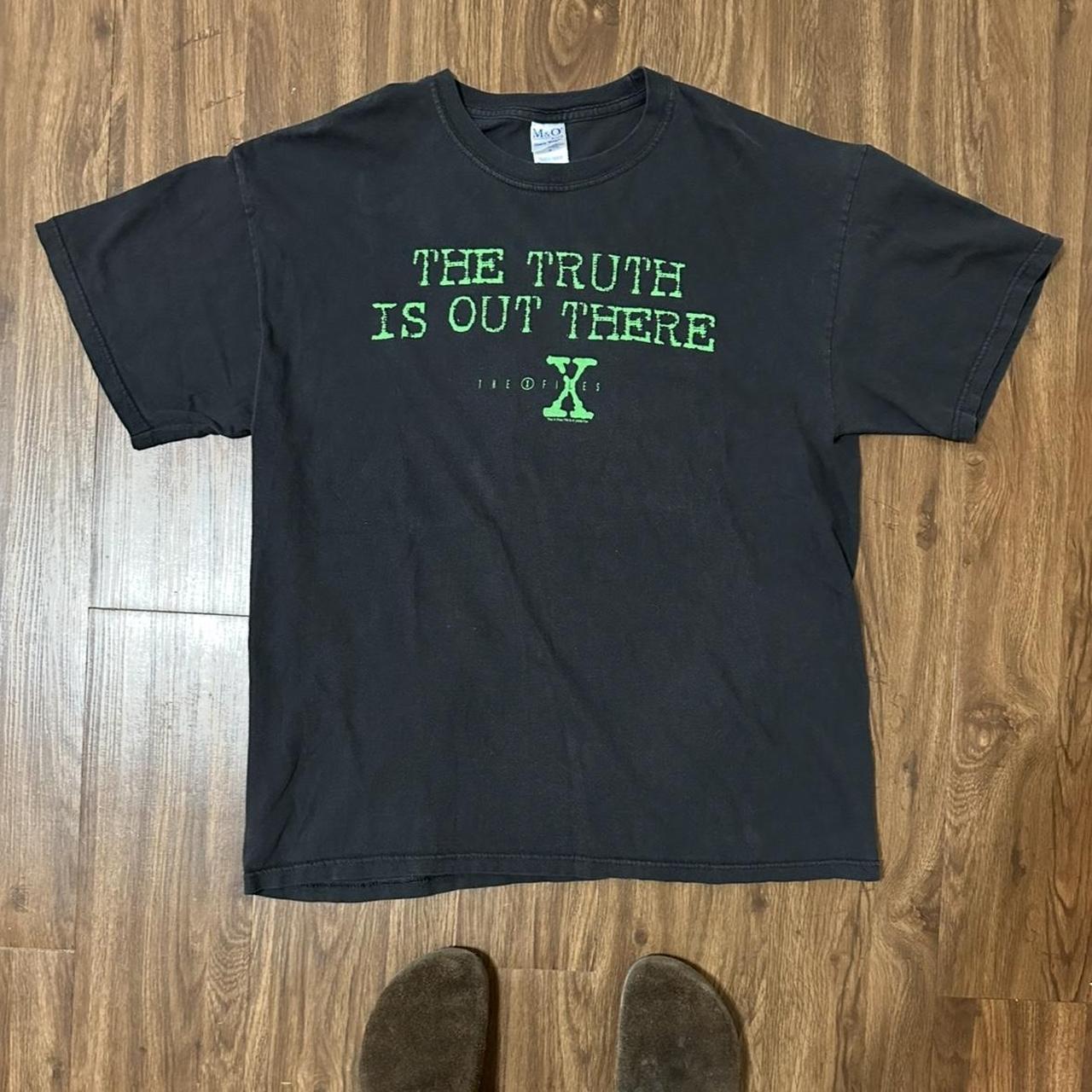 Black and green X Files tee #XFiles - Depop