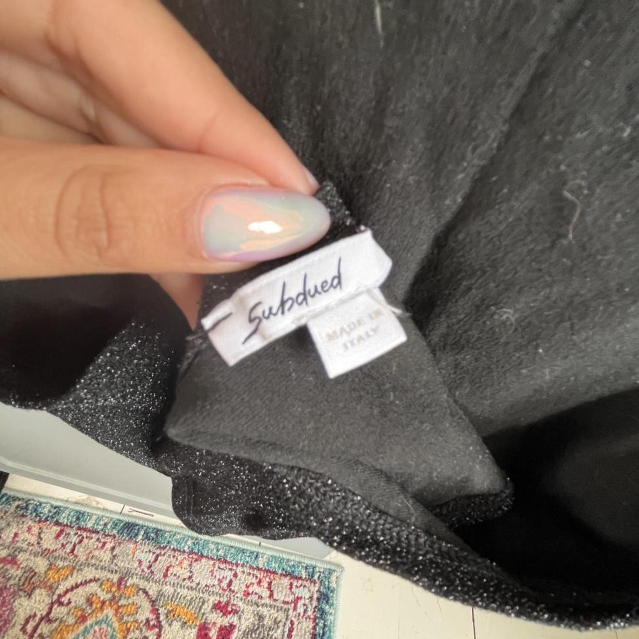 Black glitter backless top From Subdued Worn a... - Depop